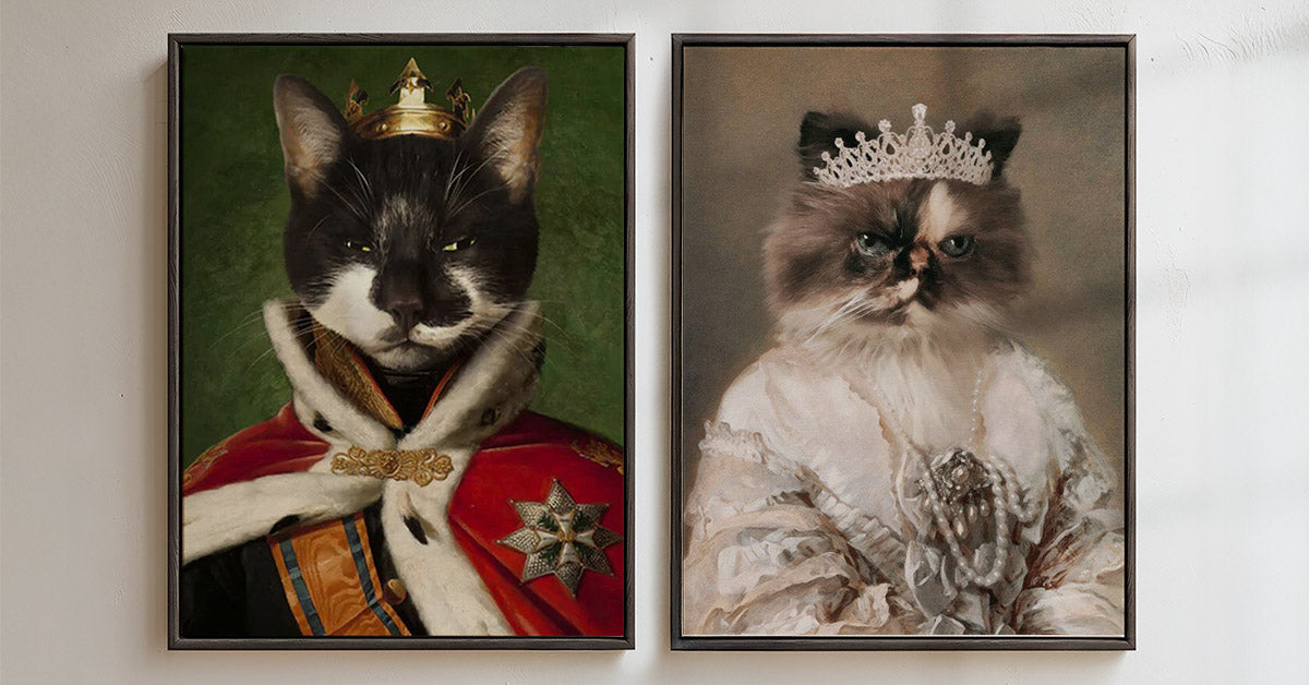 Custom Regal Cat Portraits | Portrait My Pets