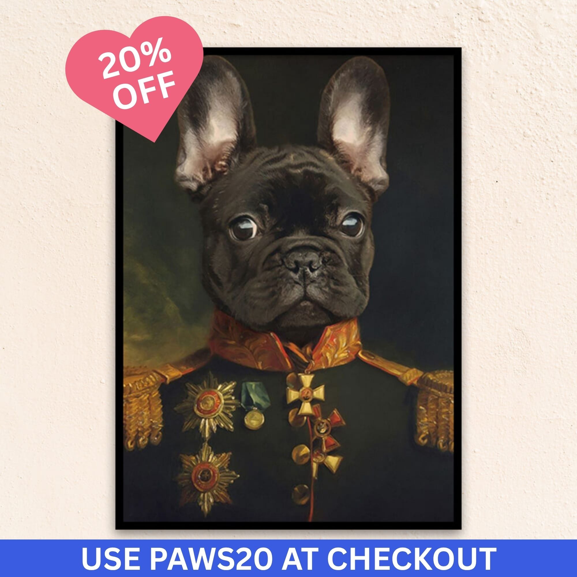 Custom Military Cat Portrait – The Captain | Portrait My Pets