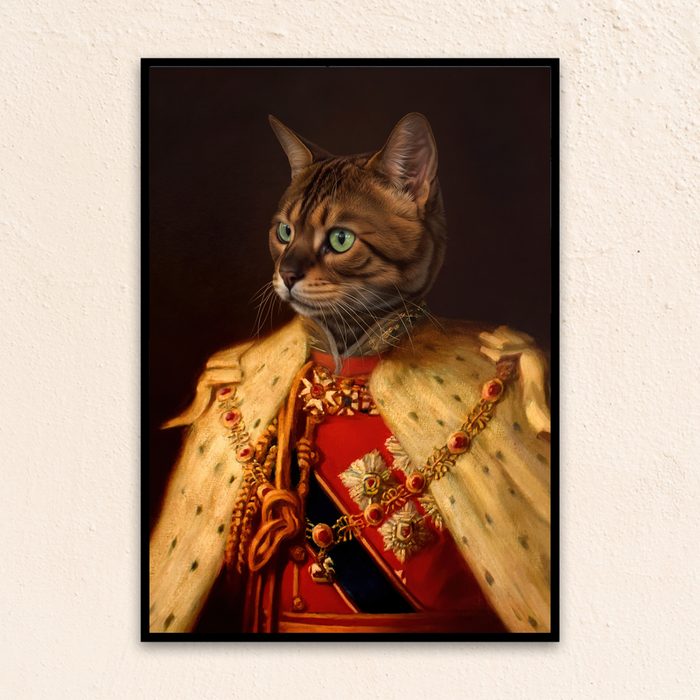 Custom Royal Cat Portrait – King Edward | Portrait My Pets