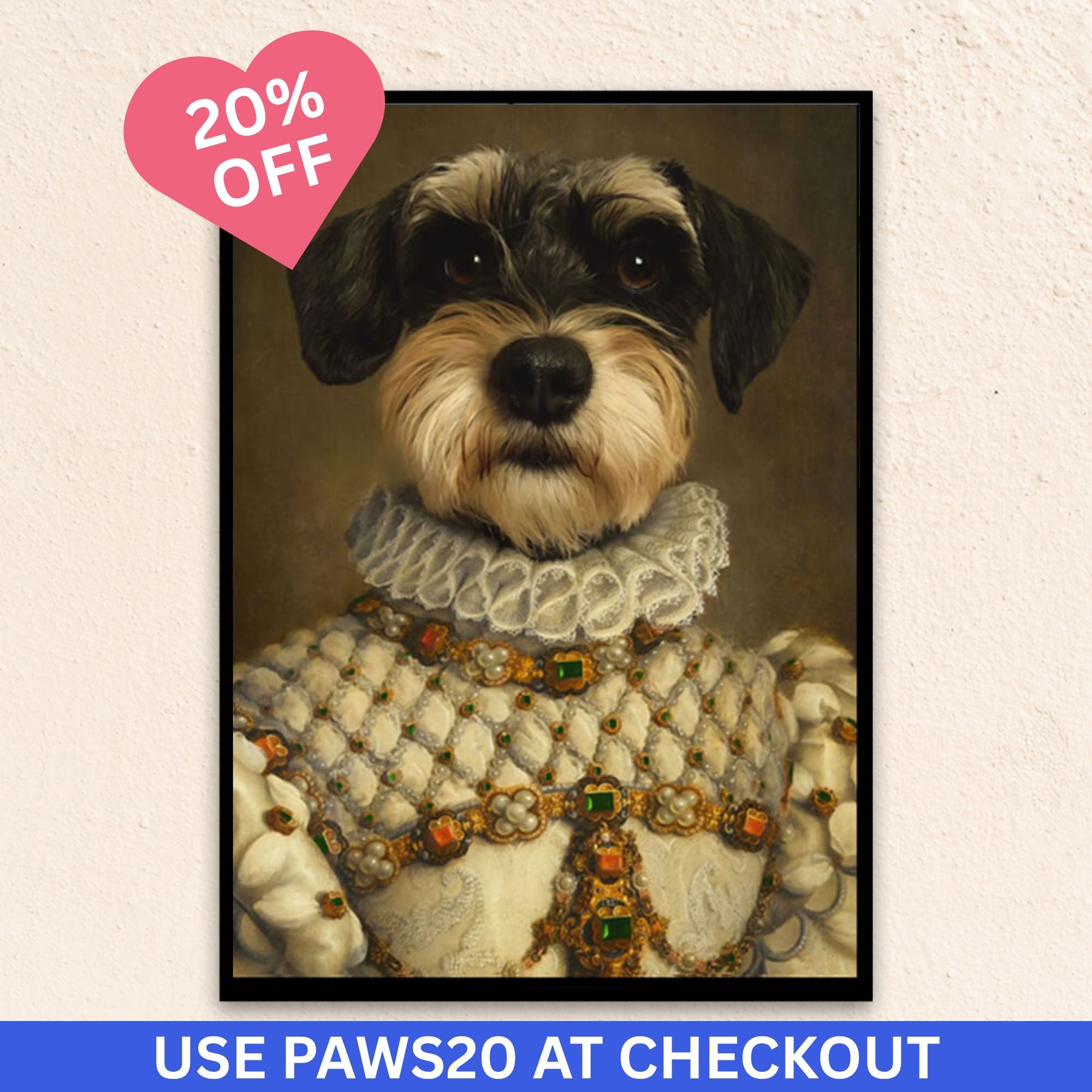 Custom Royal Dog Portrait – The Royal Princess | Portrait My Pets