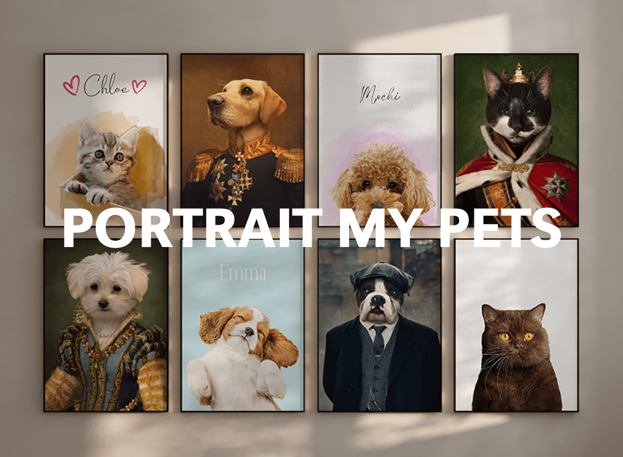 Explore Custom Pet Portraits | The Famous Art Parodies Collection