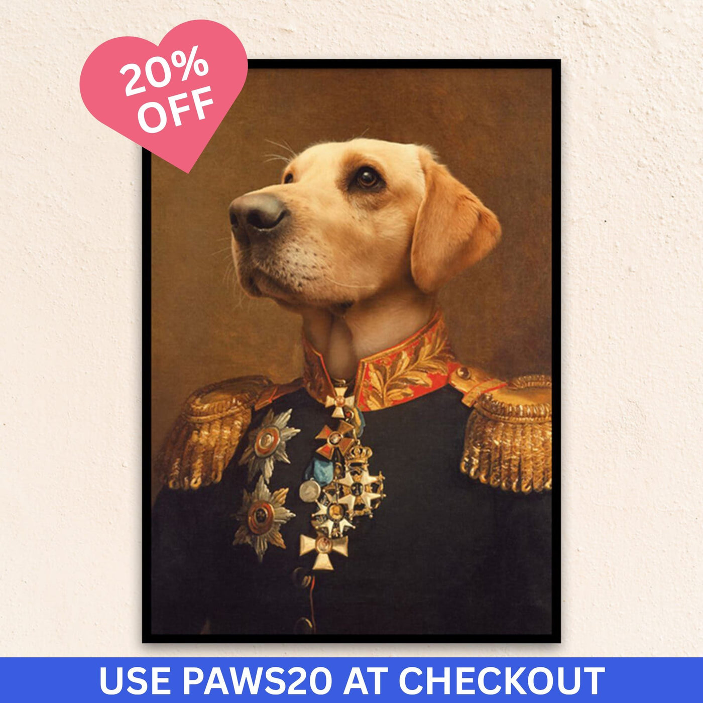 Regal Dog Portrait – The Brigadier General | Portrait My Pets